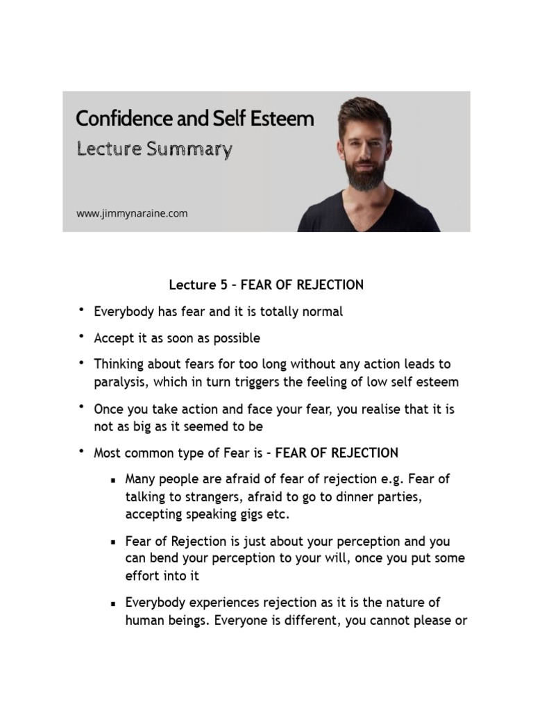 Overcoming Fear of Rejection Tips | PDF | Self-Improvement