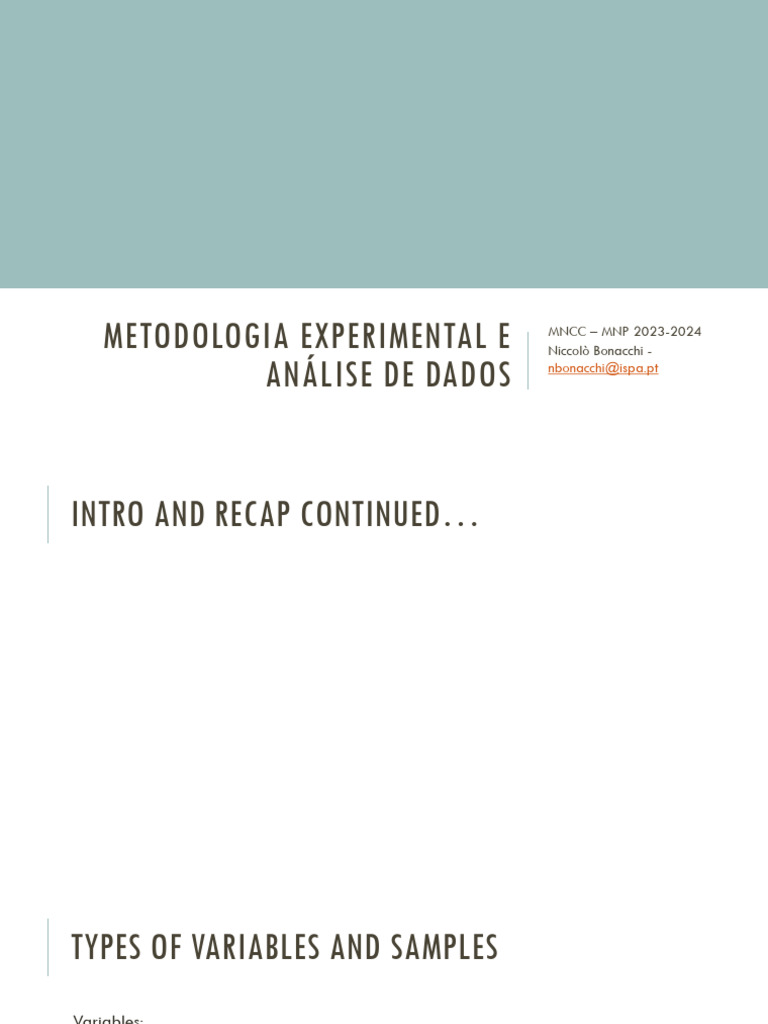 02 Intrro Continued Pdf Statistics Data Analysis