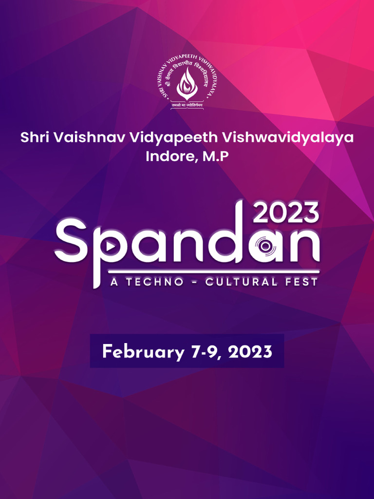 Spandan 2023 Brochure | PDF