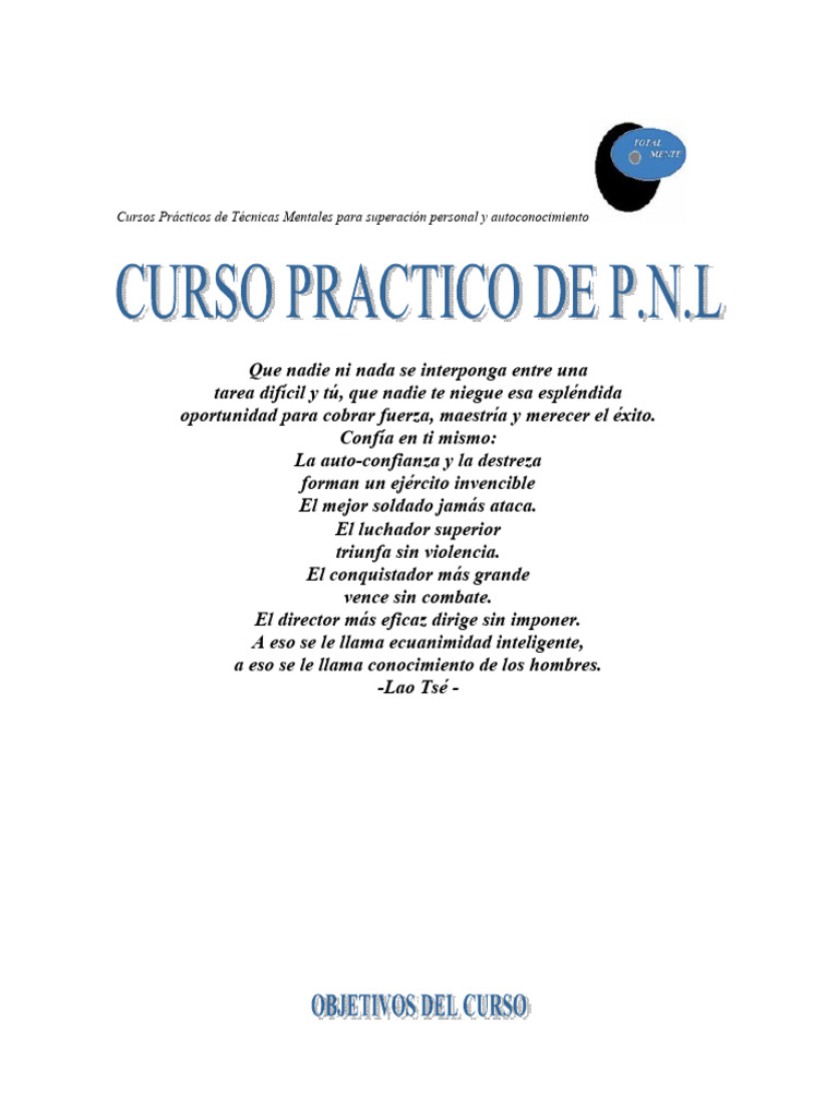 Curso Practico de PNL | PDF | Programación neurolingüistica | Realidad