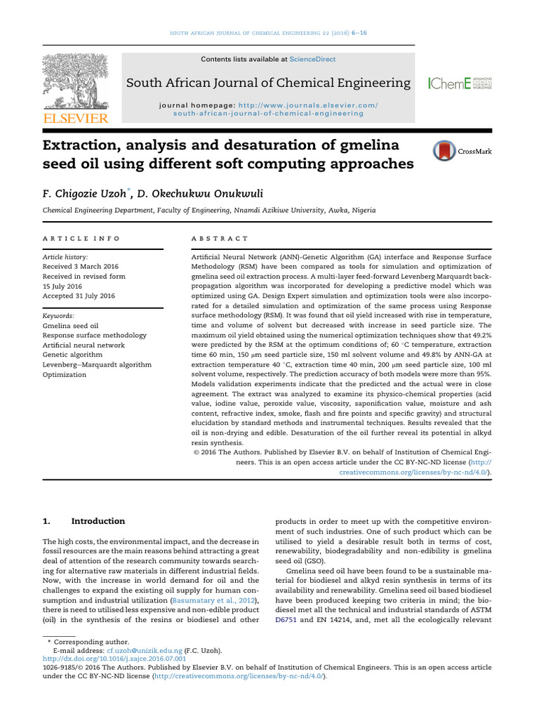 1 s2.0 S1026918516300099 Main | PDF | Mathematical Optimization | Filtration