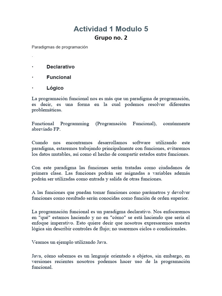 Actividad 1 Modulo 5 | PDF