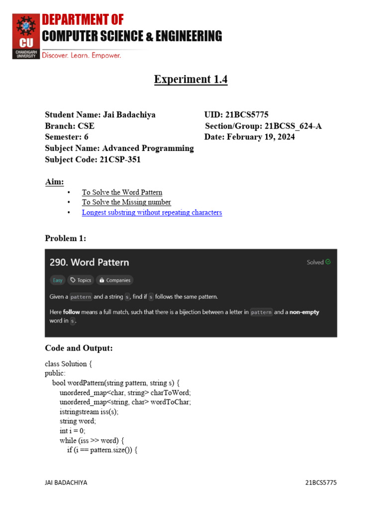 Computer Science & Engineering: Department of | PDF