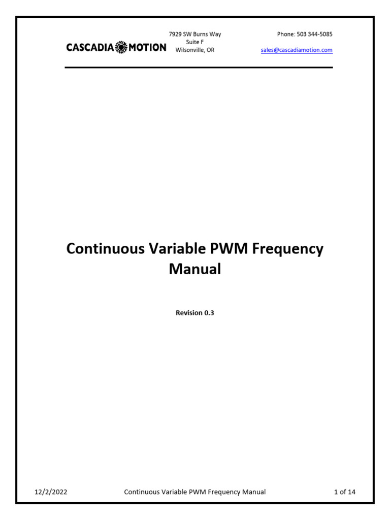 Gen 5 Continuous Variable PWM Manual (V0 - 3) | PDF | Power Inverter ...