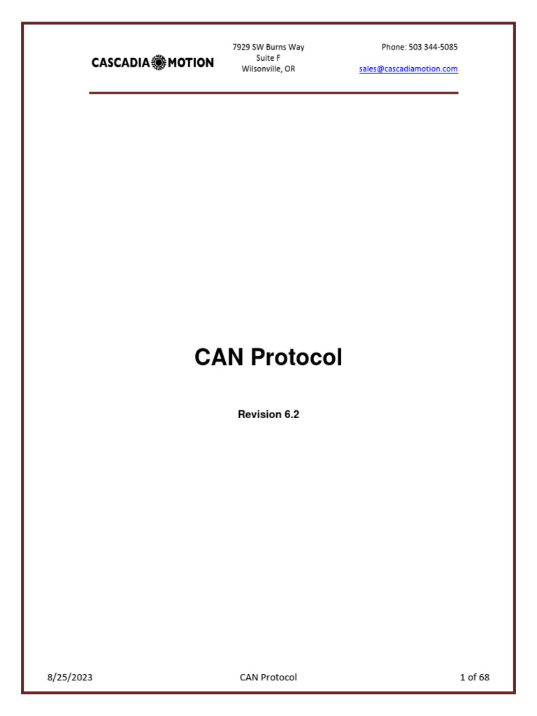CAN Protocol (V6 - 2) | PDF