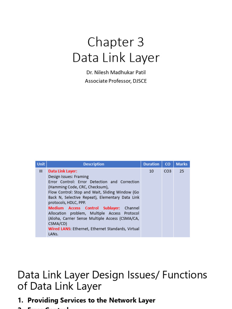 Chapter3 [Autosaved] | PDF | Computer Network | Error Detection And Correction