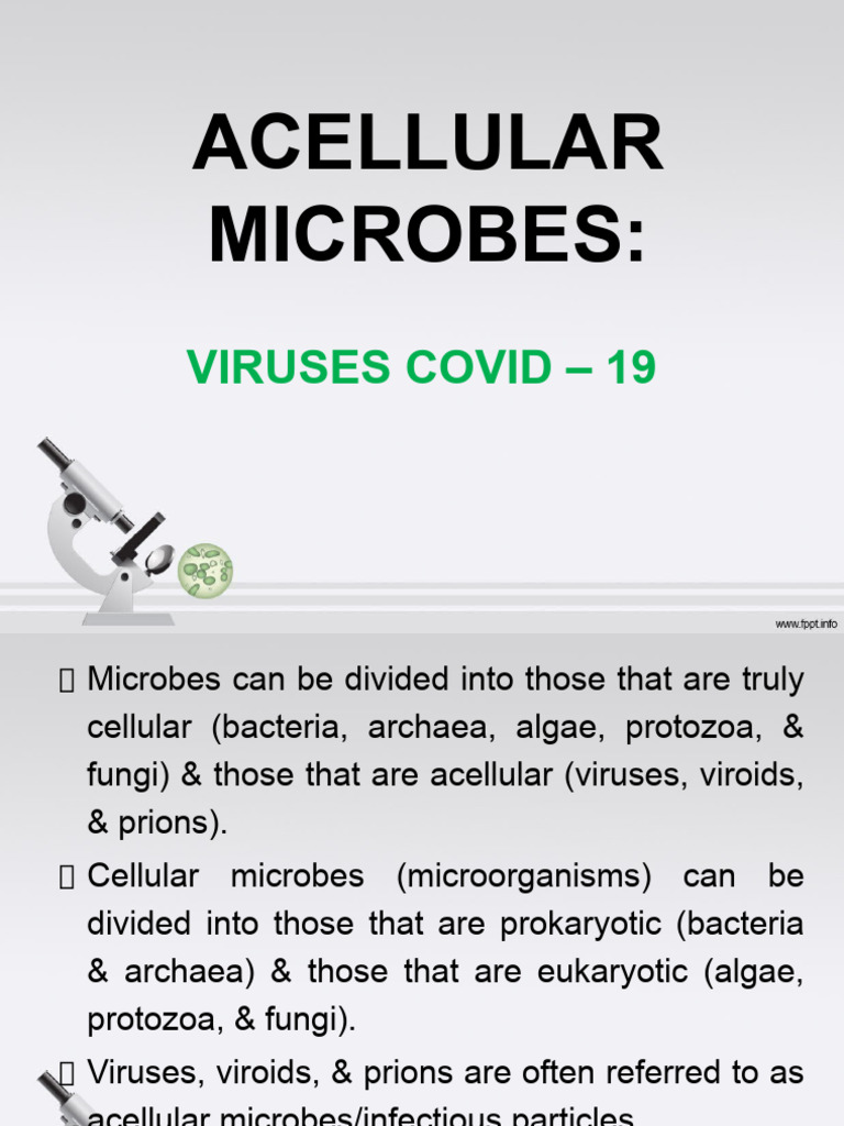 Acellular Microbes PPT Feb. 2024 | PDF | Virus | Sense (Molecular Biology)