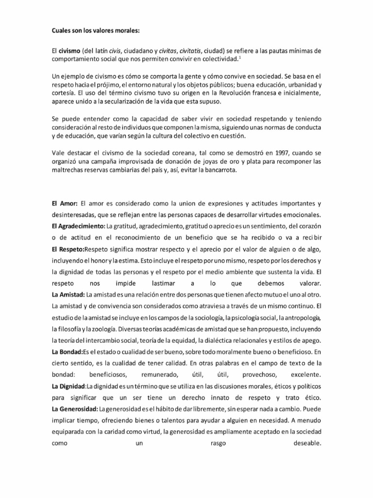 Pdf Valores Morales Pdf