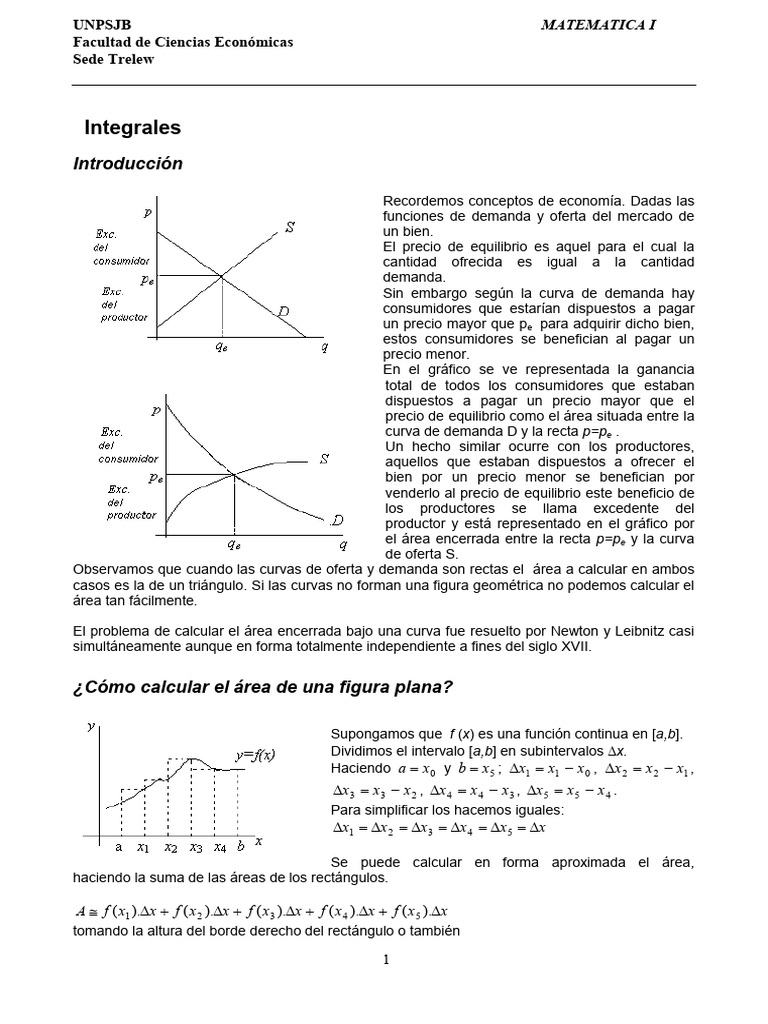 Integrales | PDF | Integral | Derivado
