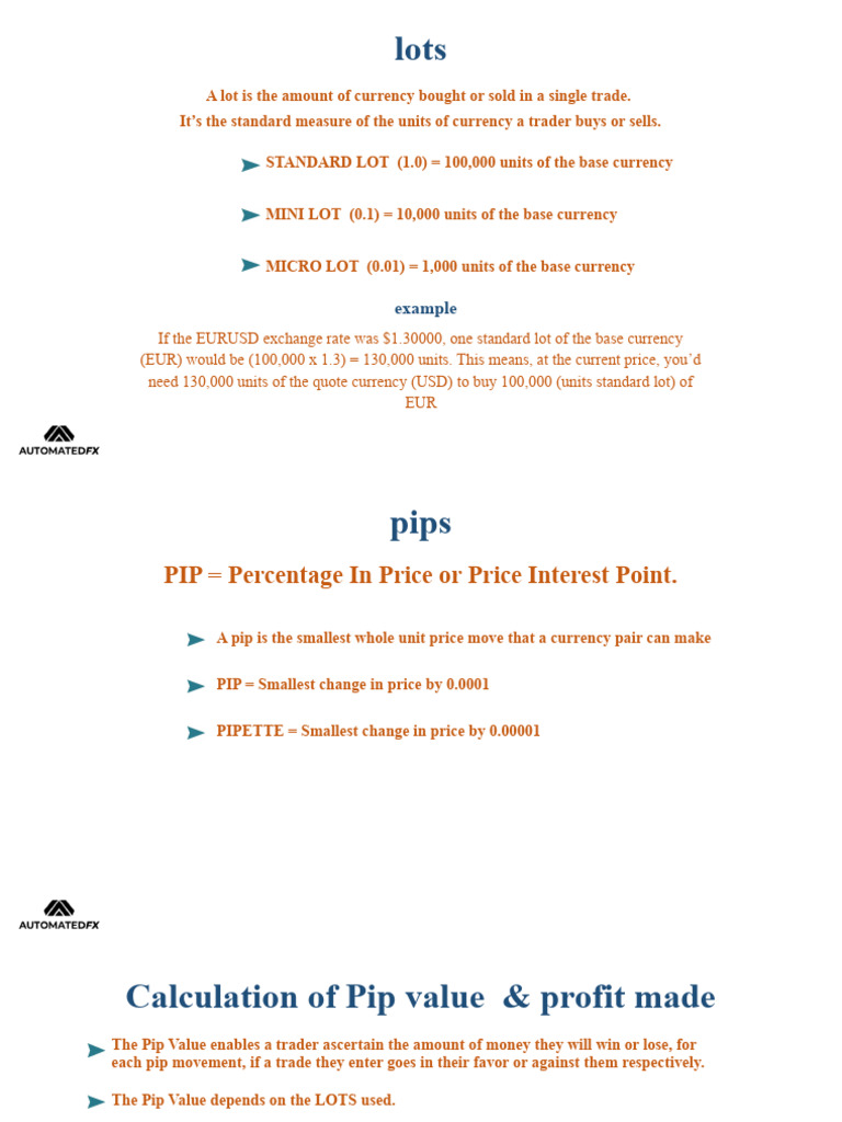 Forex Trading: Lots, Pips, Leverage | PDF | Leverage (Finance ...