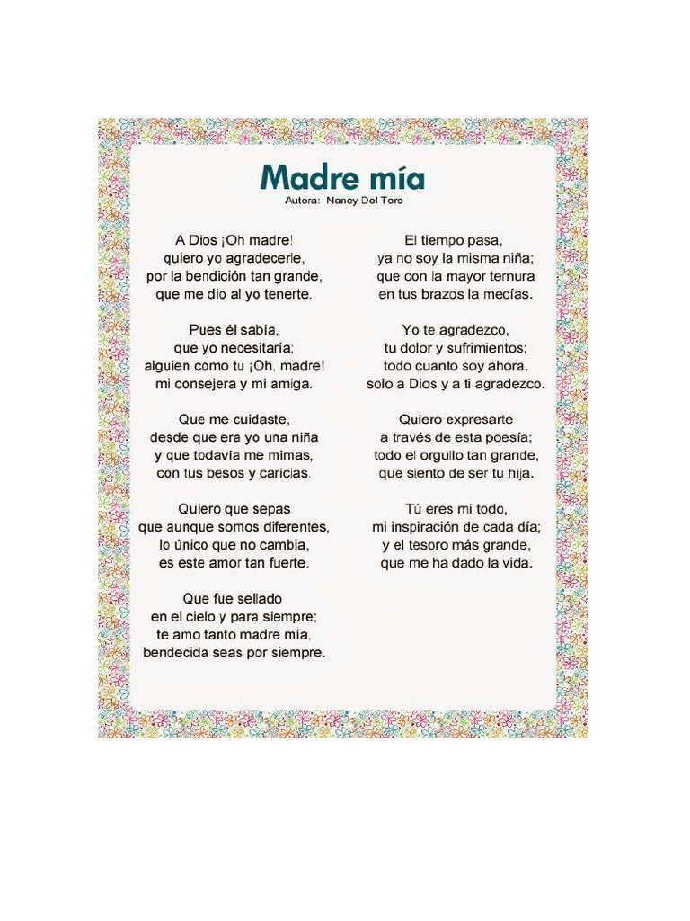 Poesia A La Madre | PDF