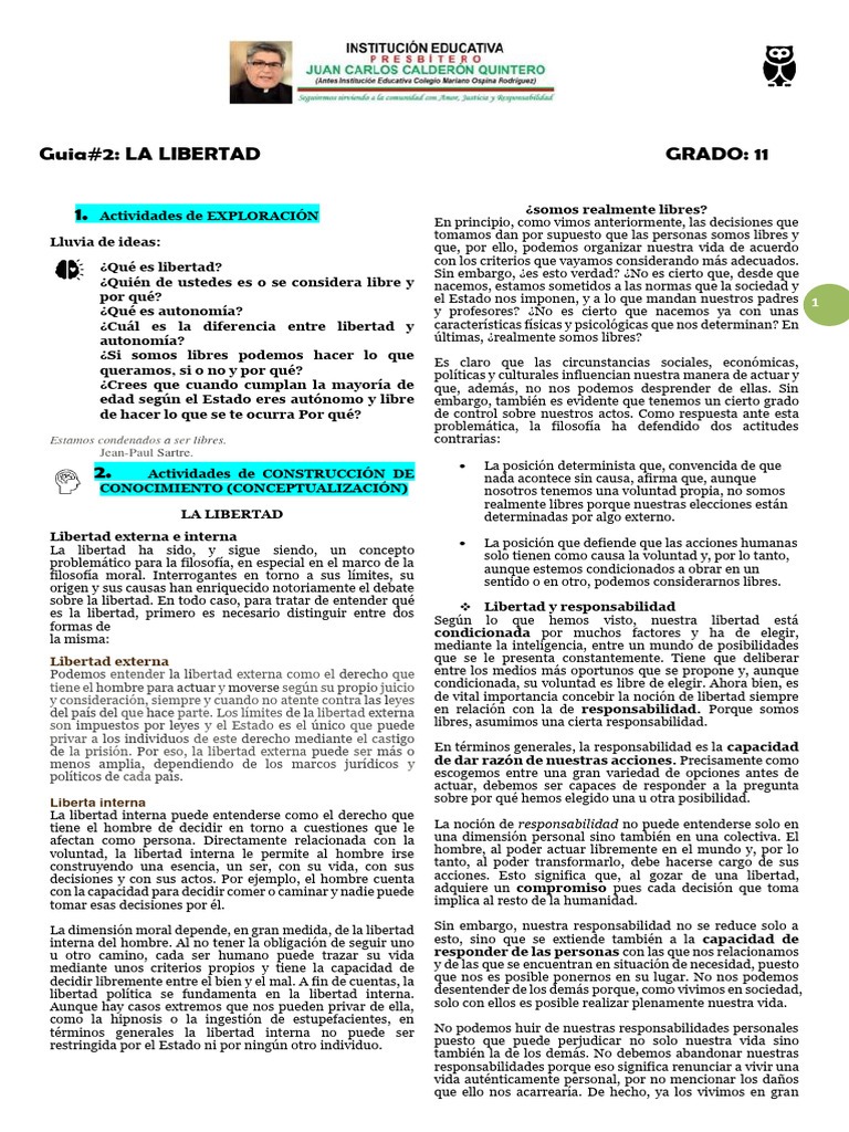 Filosofia 2 | PDF | Libertad | Moralidad