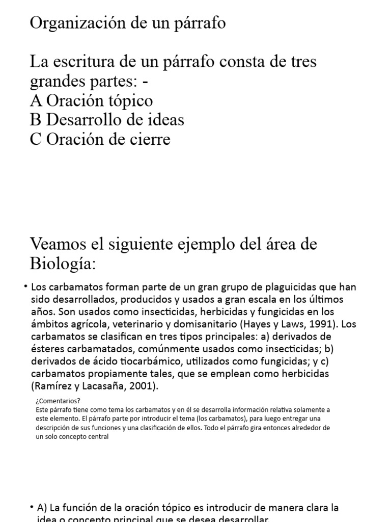 Organización Eficiente de Párrafos | PDF | Oración (Lingüística ...