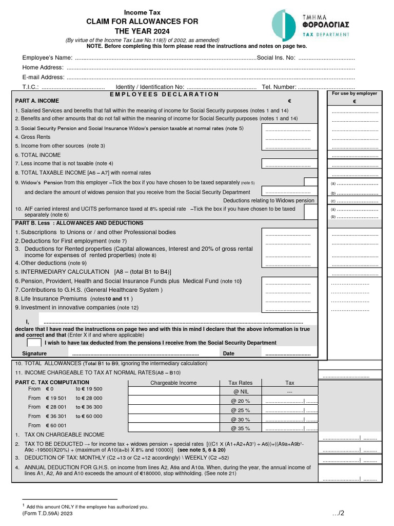 2024 TD 59 | PDF | Pension | Tax Deduction