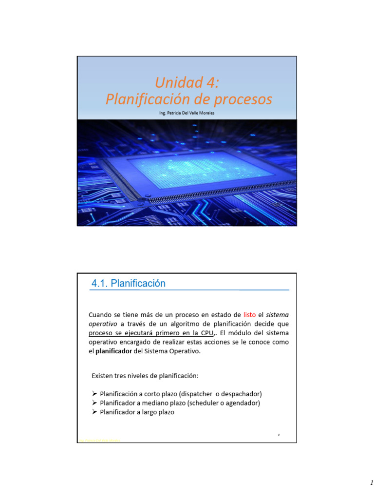 Apuntes De Planificador De Procesos 2024 Pdf Programación