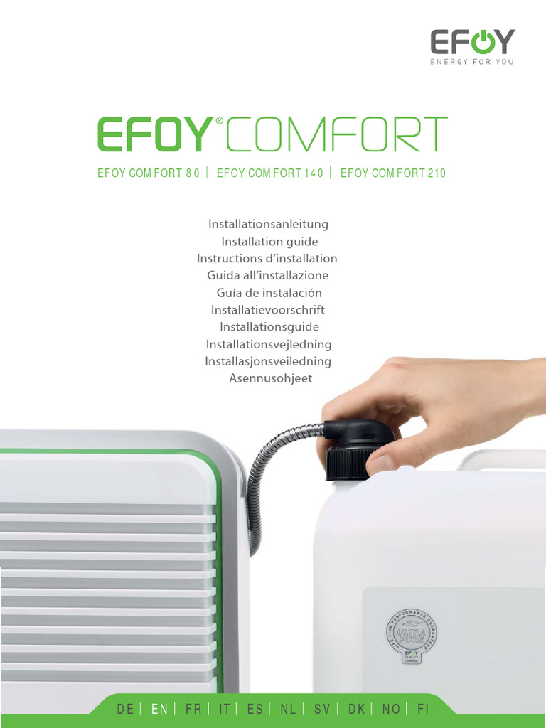 EFOY Comfort - Installation - Guide - EN - Web | PDF | Screw | Waste