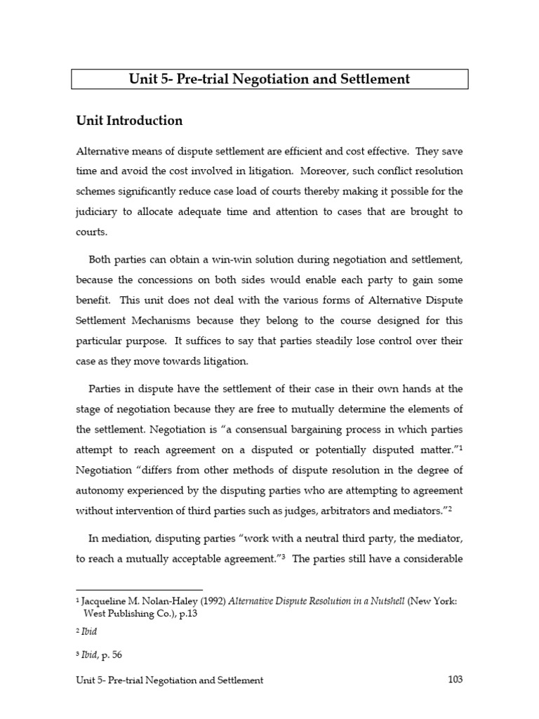 Unit 5 | PDF | Negotiation | Mediation