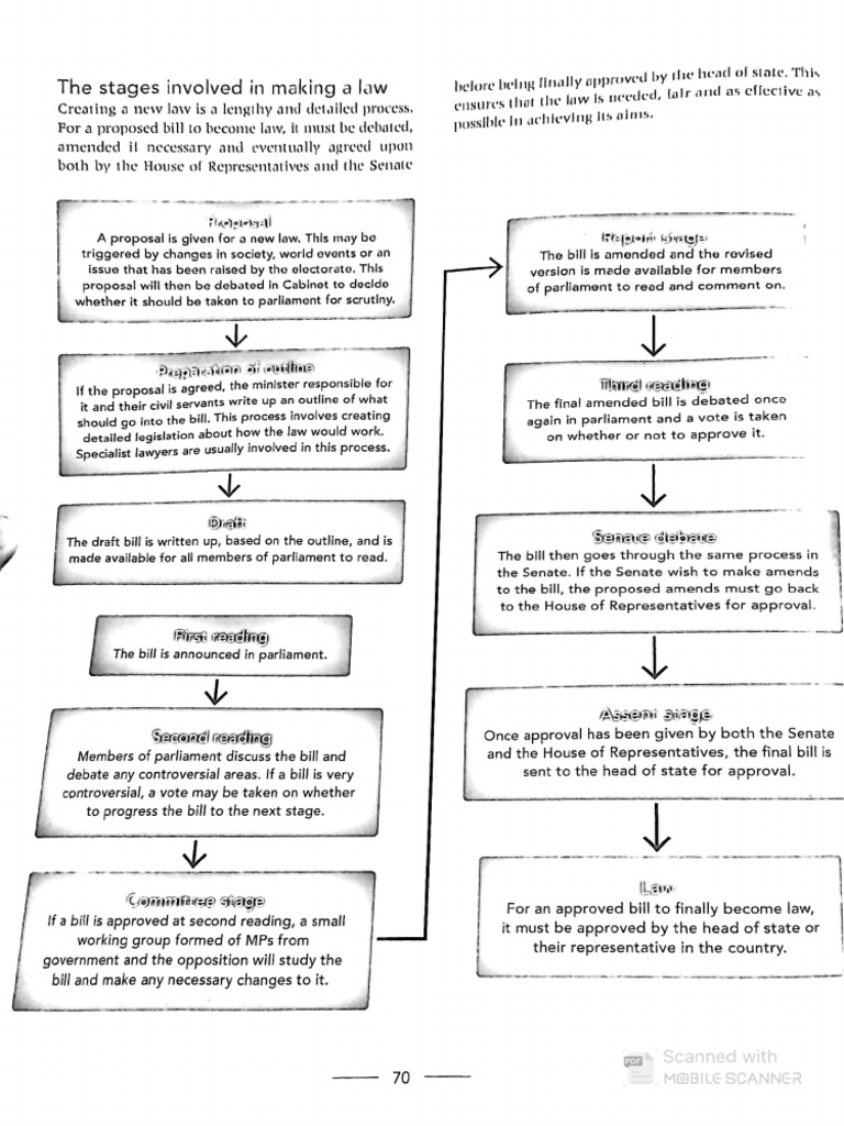 The Stages in The Law Making Process | PDF