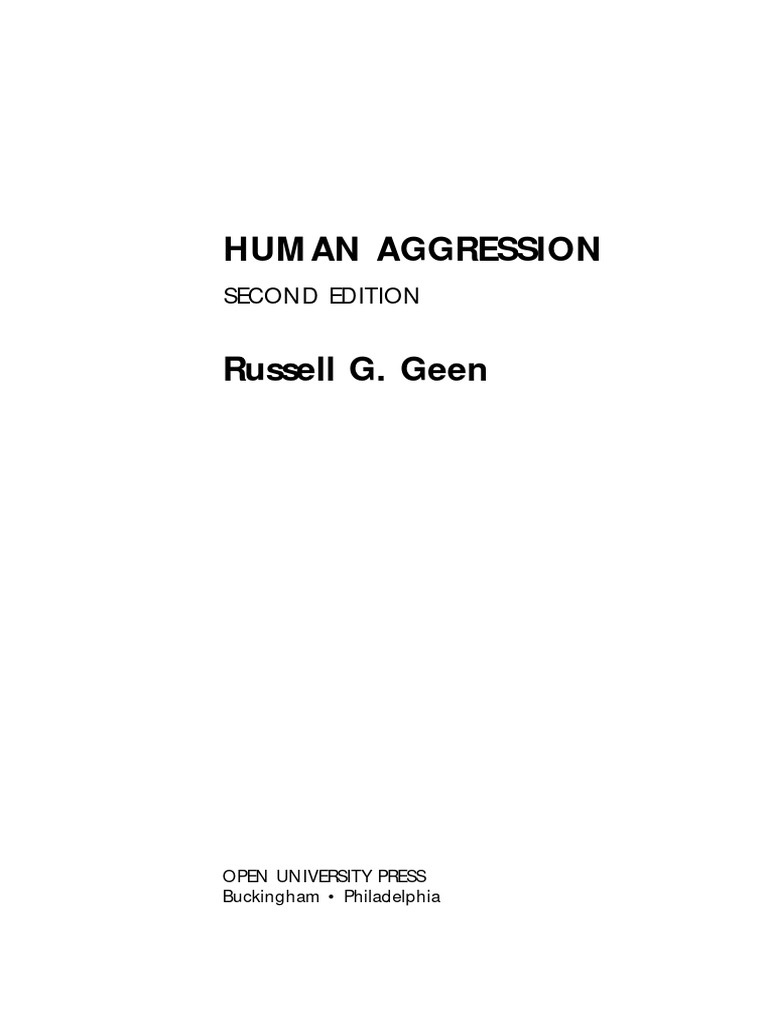 Human Aggression | PDF | Aggression | Anger