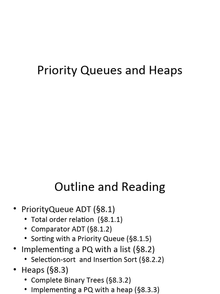 Priority Queues And Heaps Pdf Algorithms And Data Structures Computer Programming