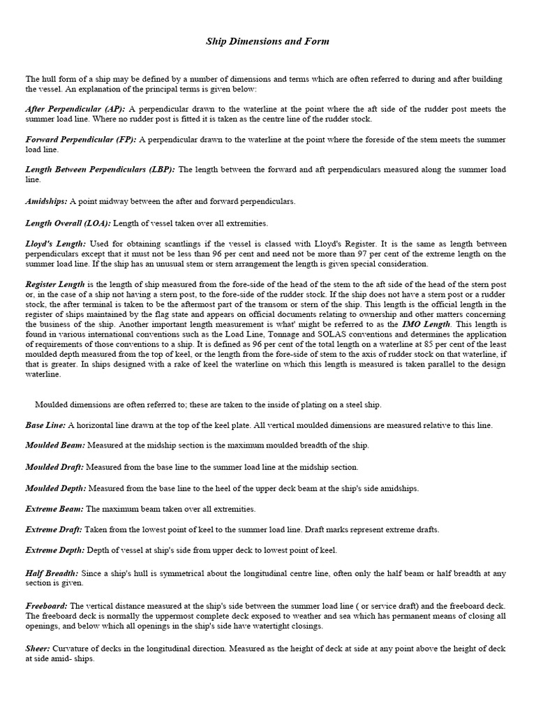 Lloyd Definition Ship Construction | PDF | Tonnage | Ships