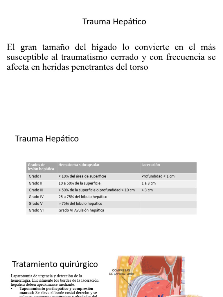 Trauma Hepatico. Resumen Del Schwartz | PDF | Hígado | Herida