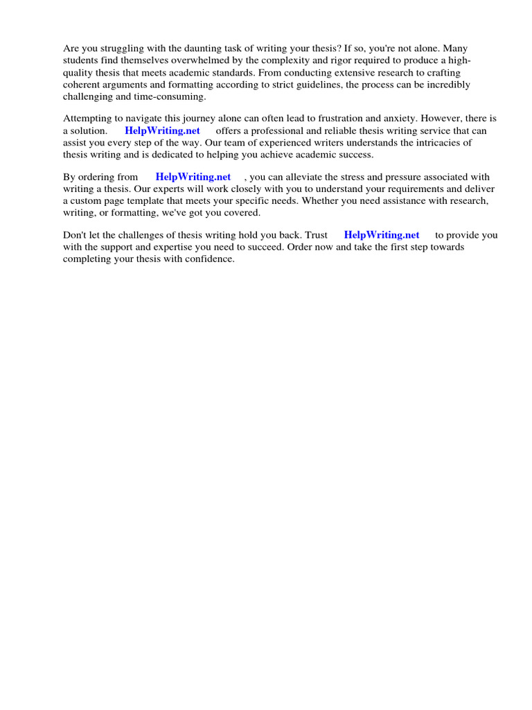 Thesis Custom Page Template | PDF | Career & Growth | Business