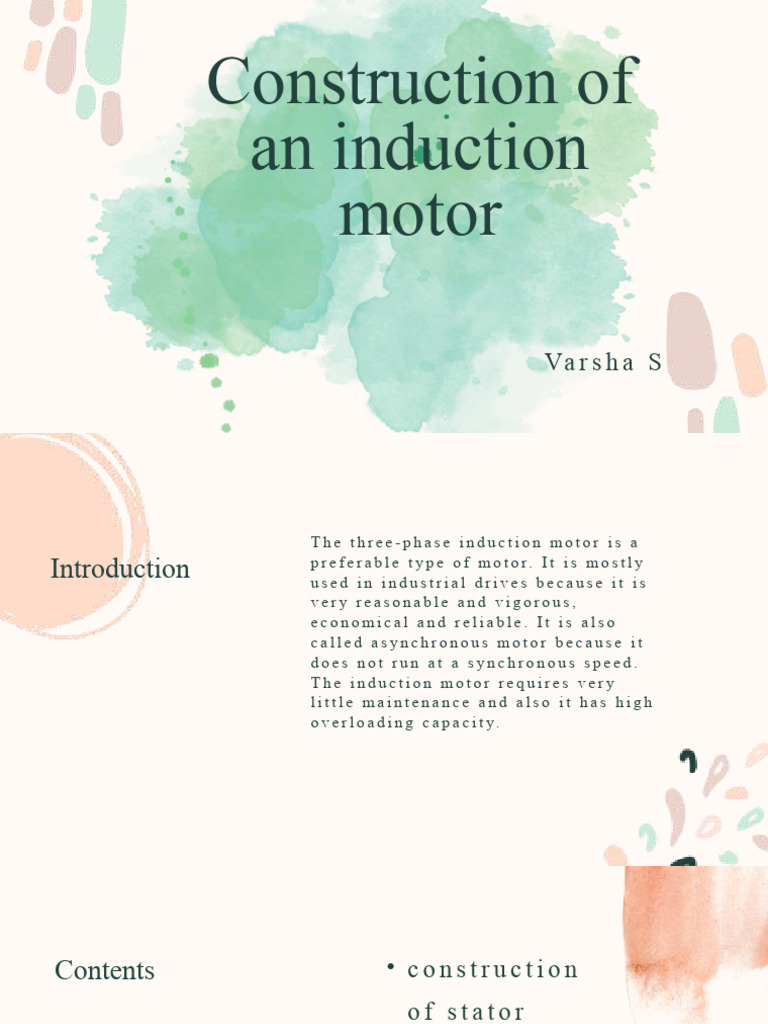 Construction of An Induction Motor | PDF | Electric Motor | Electrical ...