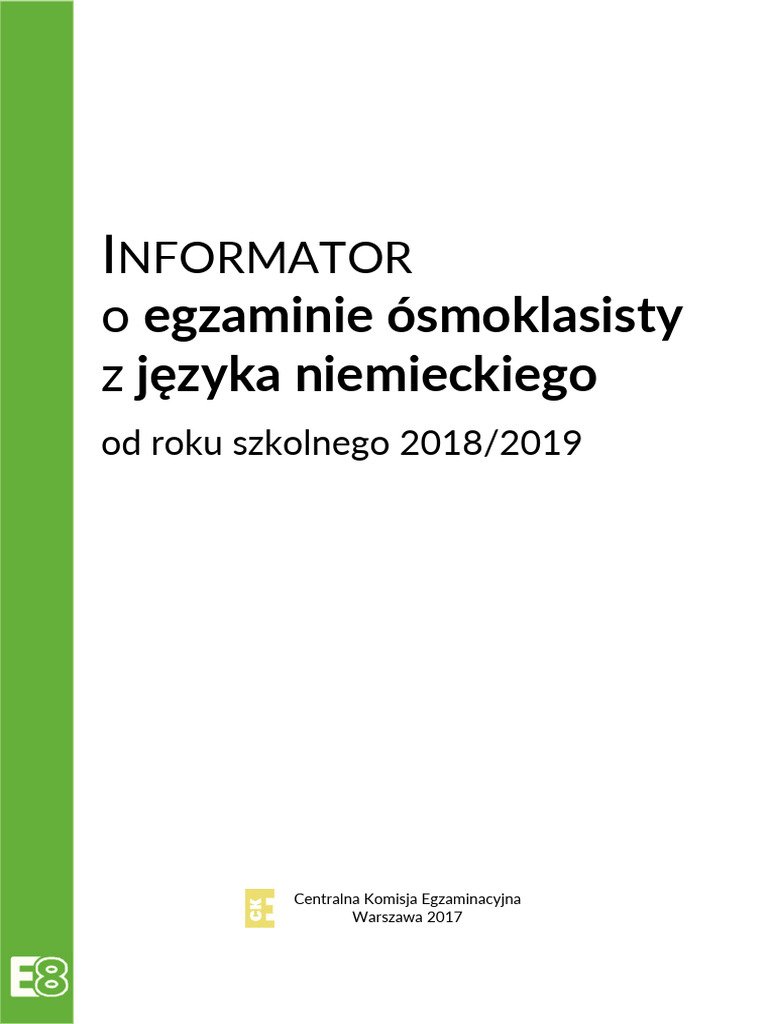 Informator P1 Niemiecki | PDF