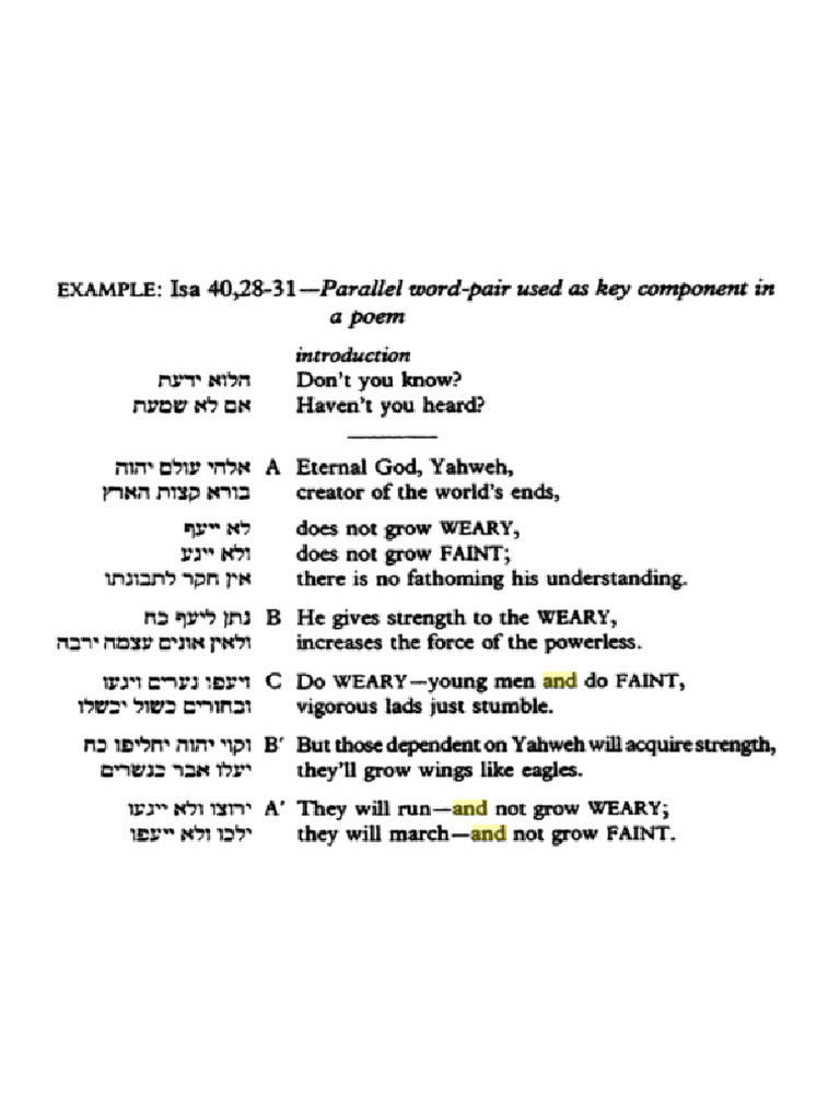 Classical Hebrew Poetry A Guide To Its Techniques by Wilfred G. E ...