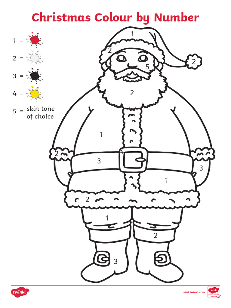 Christmas Colour by Number Activity | PDF