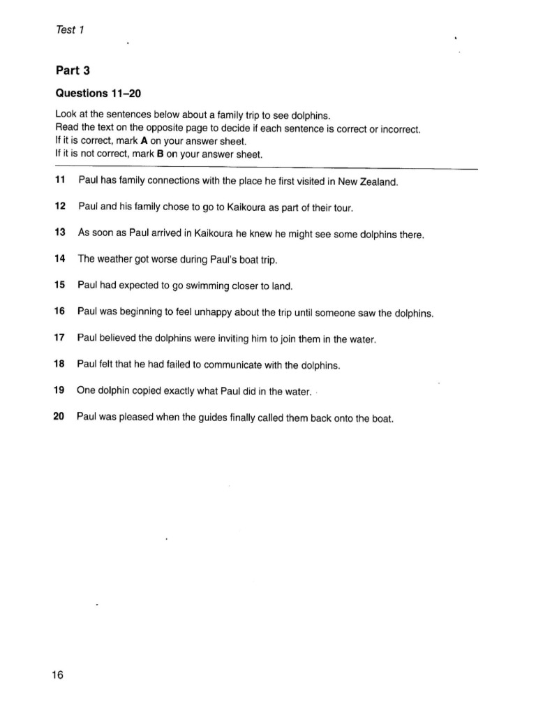 Pet - 1 For Schools | PDF