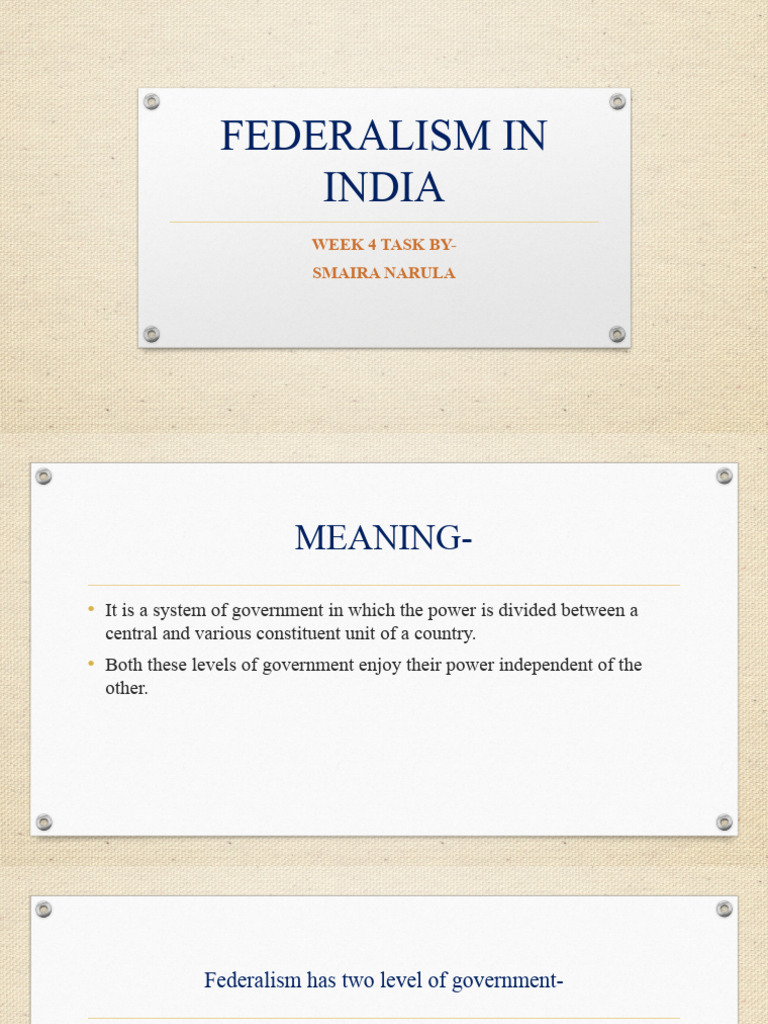 Federalism in India | PDF