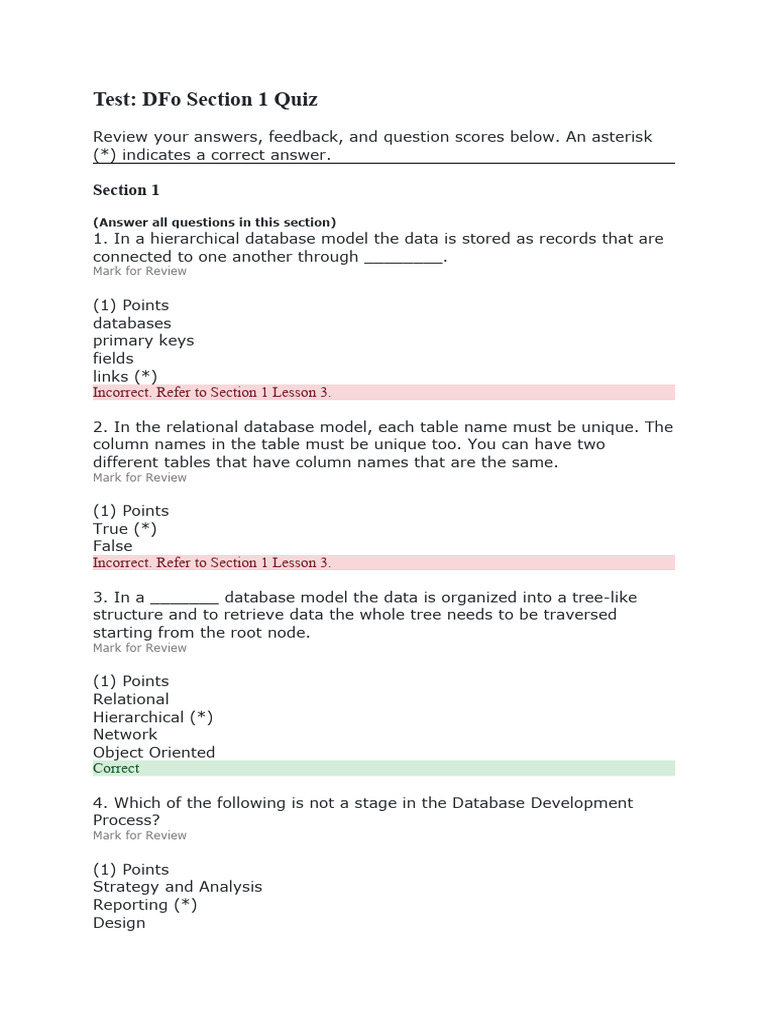 Dfo Quiz PDF Free | PDF | Databases | Relational Model