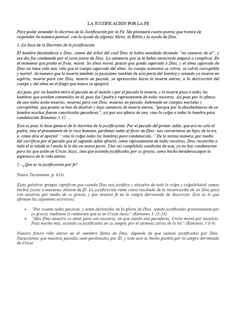 Tarea Esi 04 07 2020 | PDF | Justificación (teología) | Gracia divina