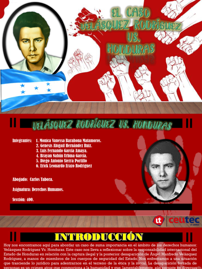 Caso Velásquez Rodríguez vs. Honduras-Grupo 1 | PDF | Detención ...