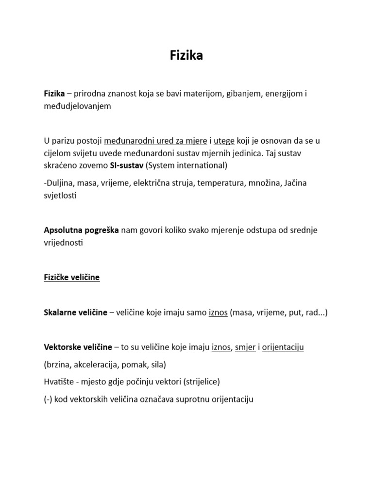 Fizika 1 | PDF