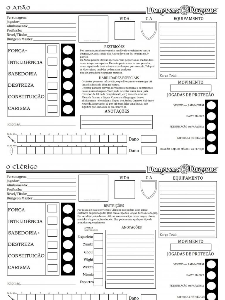 FICHAS D&D GROW | PDF