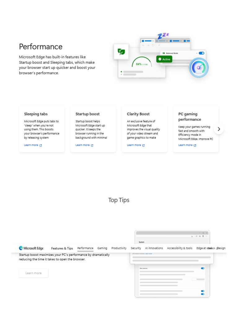 Explore Microsoft Edge Performance Features - Microsoft Edge | PDF ...