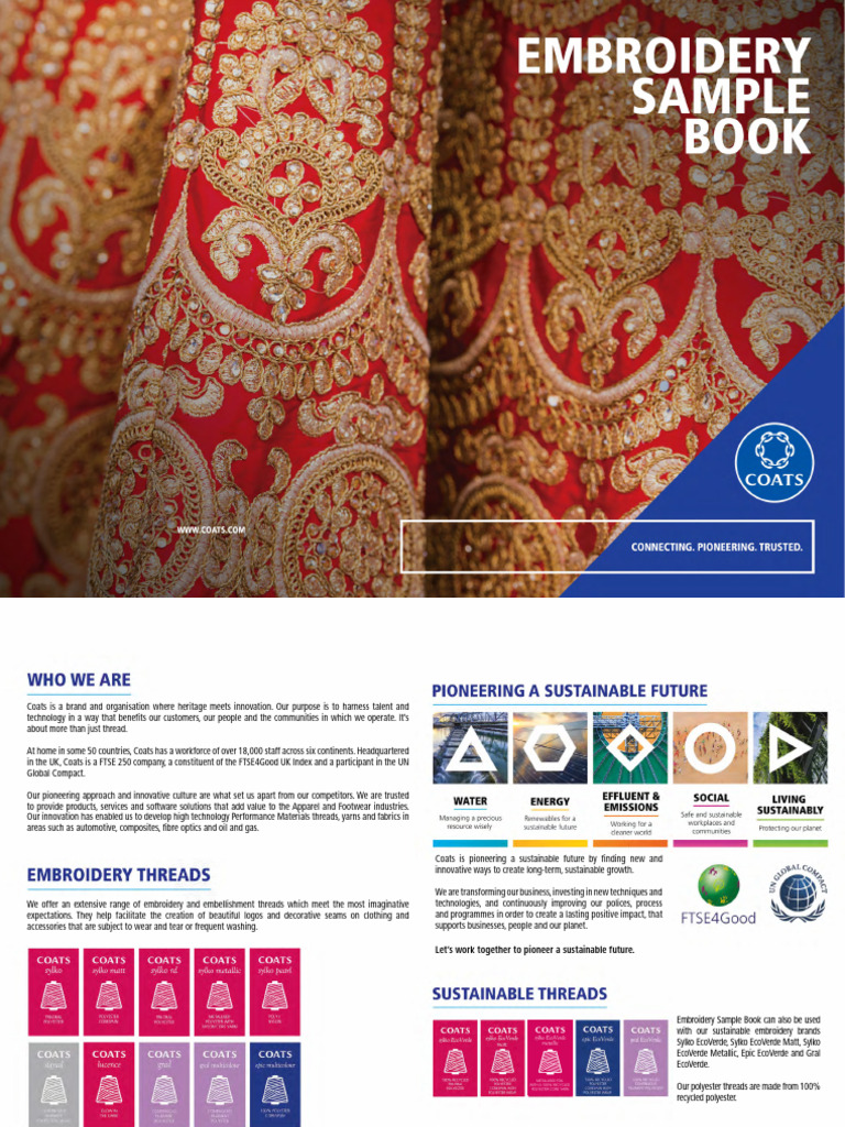 Embroidery Sample Book 102022 | PDF | Embroidery | Yarn