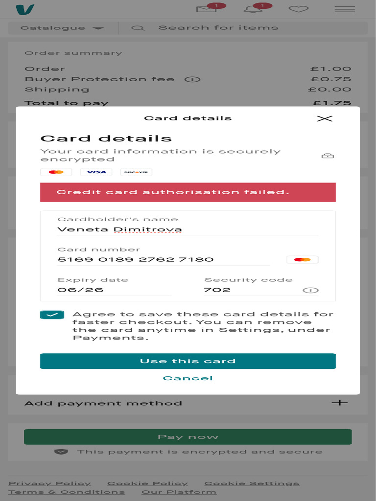 Checkout Vinted | PDF