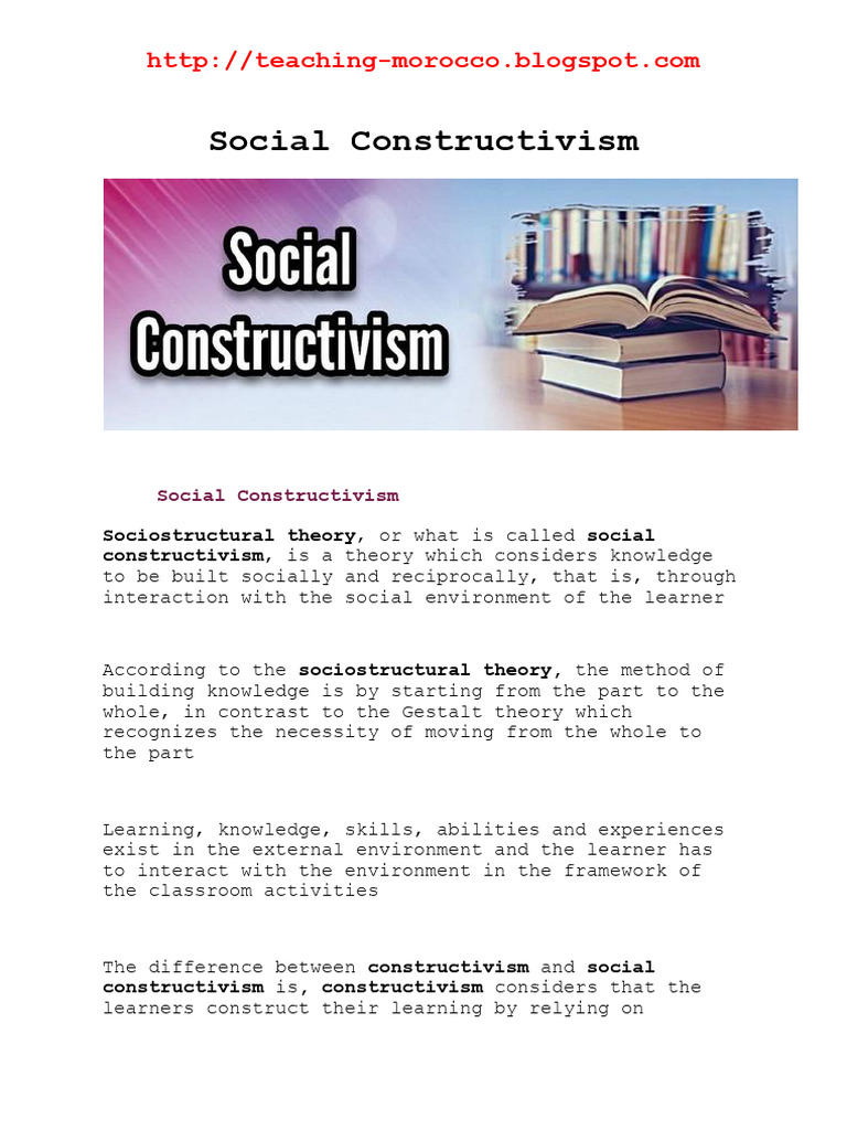 Social Constructivism Pdf
