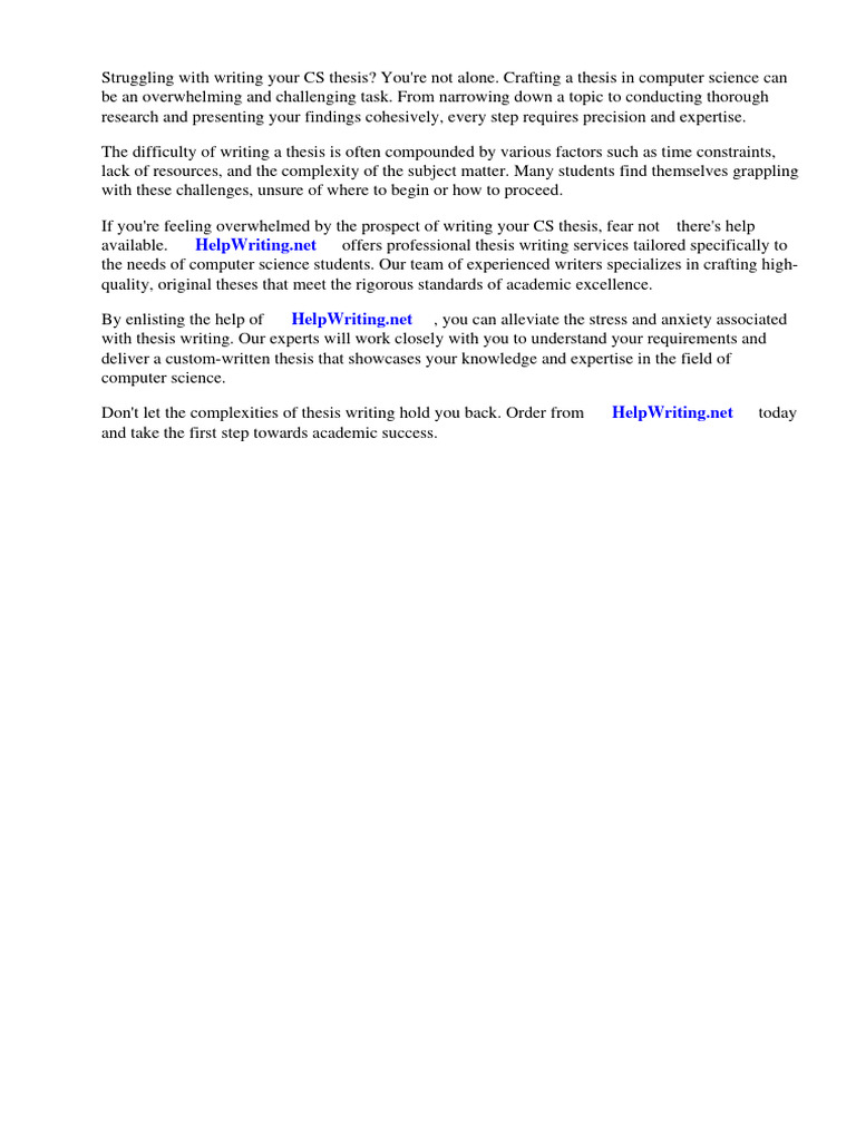 Cs Thesis Topics | Download Free PDF | Thesis | Science