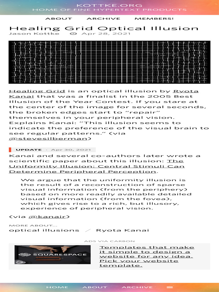 Healing Grid Optical Illusion | PDF