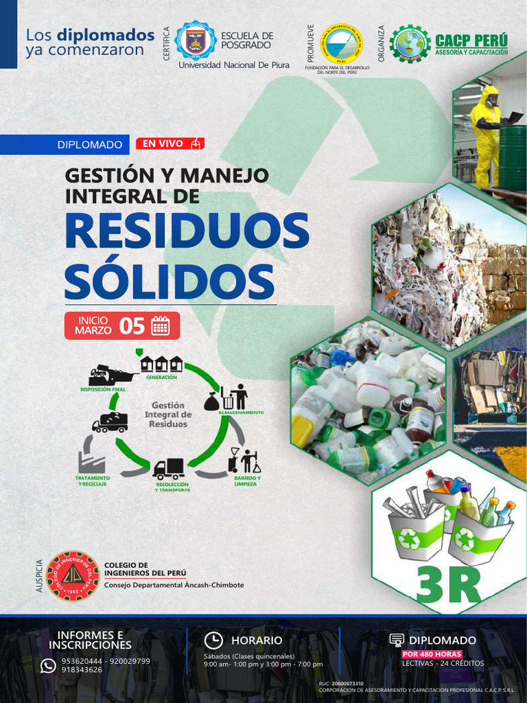 GESTIÓN Y MANEJO INTEGRAL DE RESIDUOS SÓLIDOS-2022-1 | PDF
