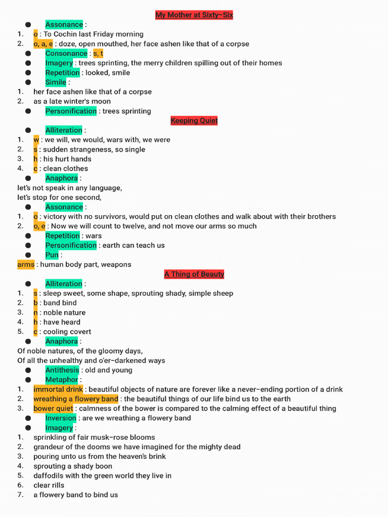 Poetic Devices | PDF