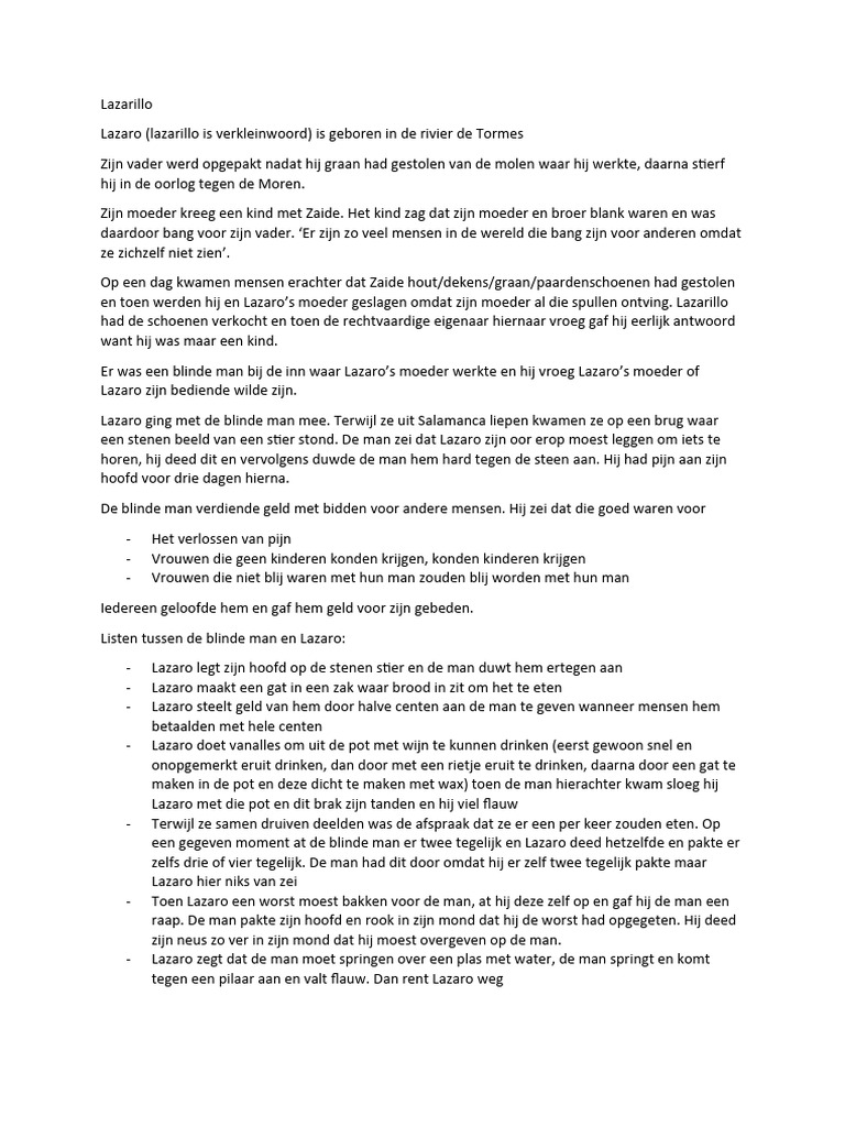 Lazarillo de Tornes | PDF