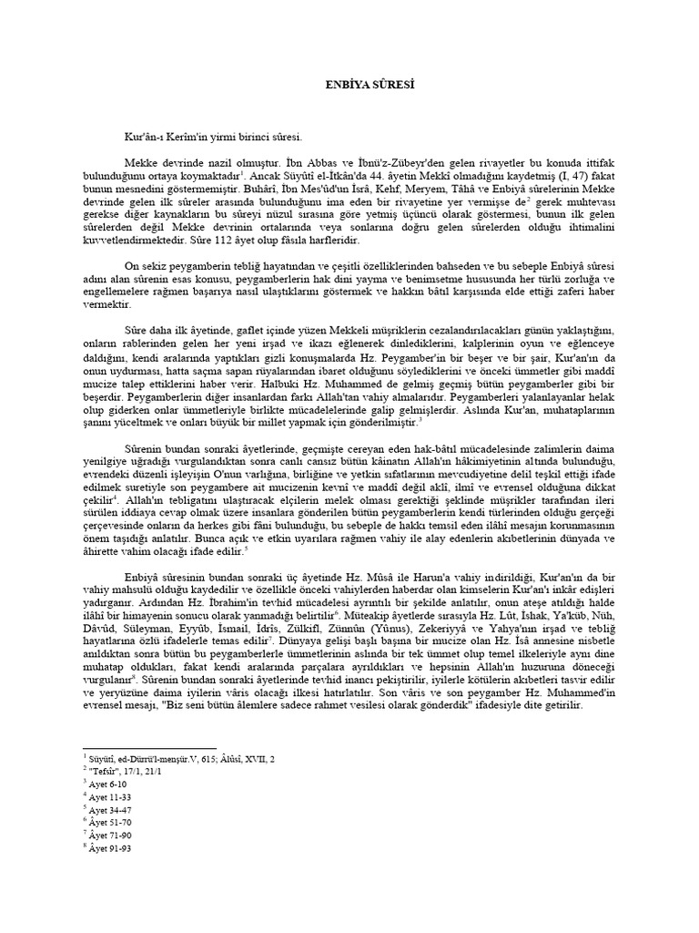021 ENBiYA SURESi | PDF