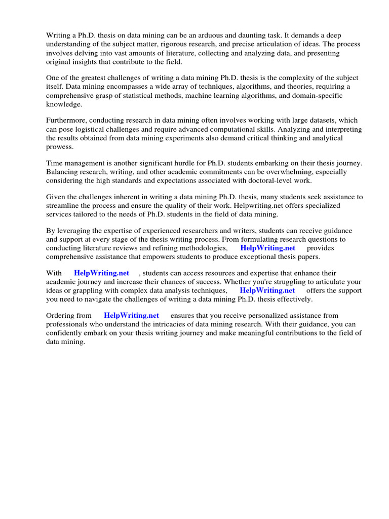 Data Mining Phd Thesis Pdf Pdf Data Mining Data