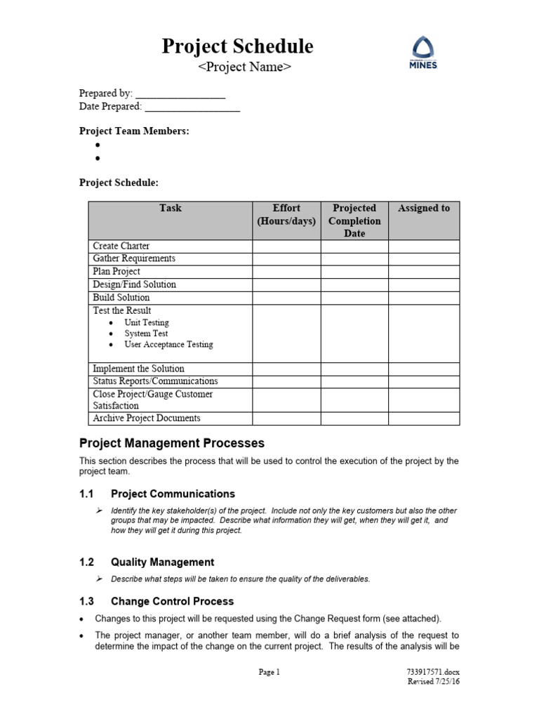 Project Schedule Small | PDF | Project Management | Systems Engineering